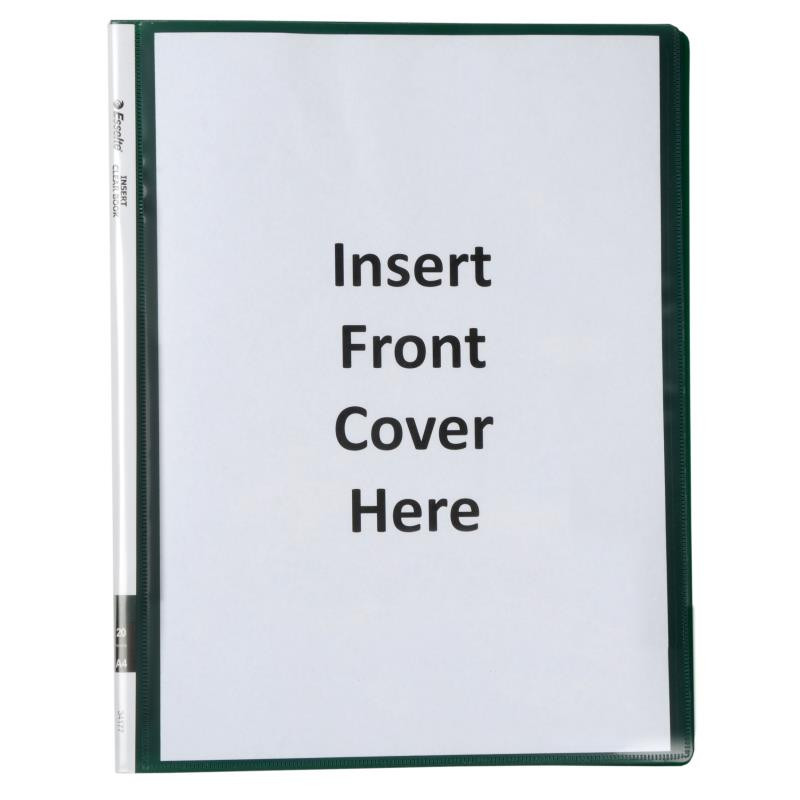 A4 INSERT COVER CLEARFILE 20 POCKET - Qizzle