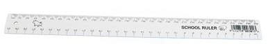 PLASTIC RULER 30CM WHITE - Qizzle