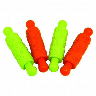 RUBBER ROLLING PINS, SET 4 (RETRO) - Qizzle