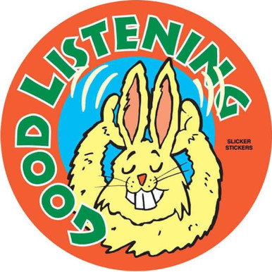 GOOD LISTENING STICKERS PKT 100 - Qizzle