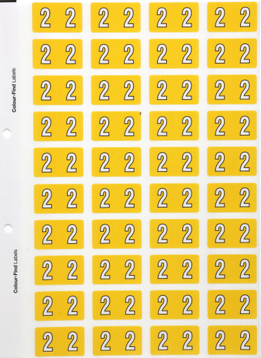 FILECORP COLOURFIND NUMERIC LABELS (2) - Qizzle
