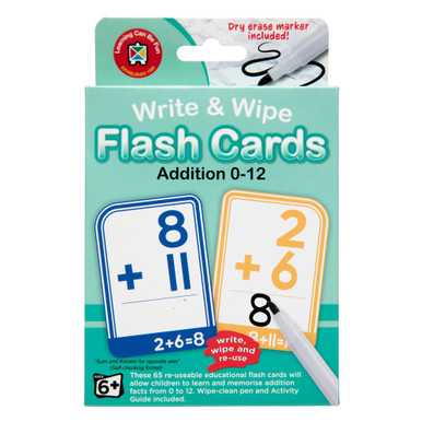 WRITE & WIPE FLASHCARDS, ADDITION - Qizzle