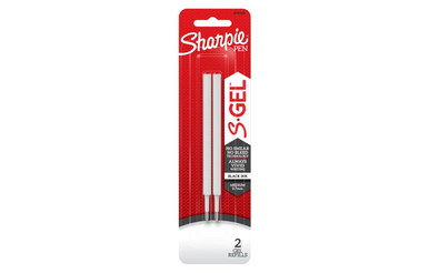 SHARPIE S-GEL MEDIUM POINT REFILL 0.7MM (BLACK), PKT 2 - Qizzle