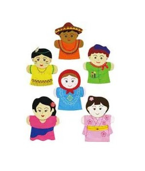 MULTICULTURAL HAND PUPPETS, SET B - Qizzle