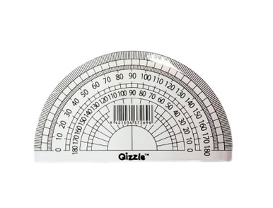 QIZZLE PROTRACTOR 180 DEG 10CM - Qizzle
