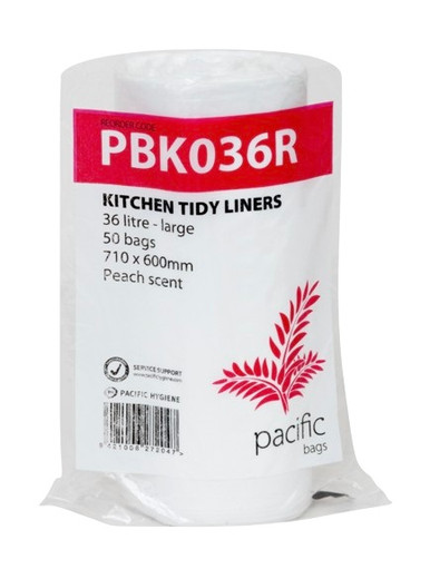 PACIFIC HYGIENE KITCHEN TIDY LINER ROLL 36L, BOX OF 20 - Qizzle