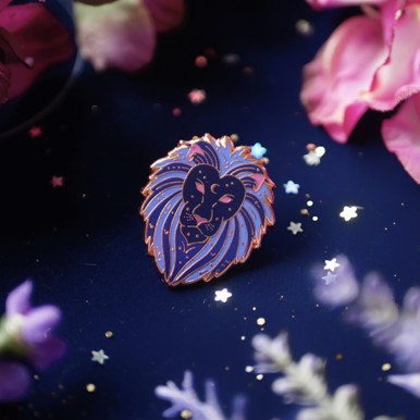 Leo Enamel Pin