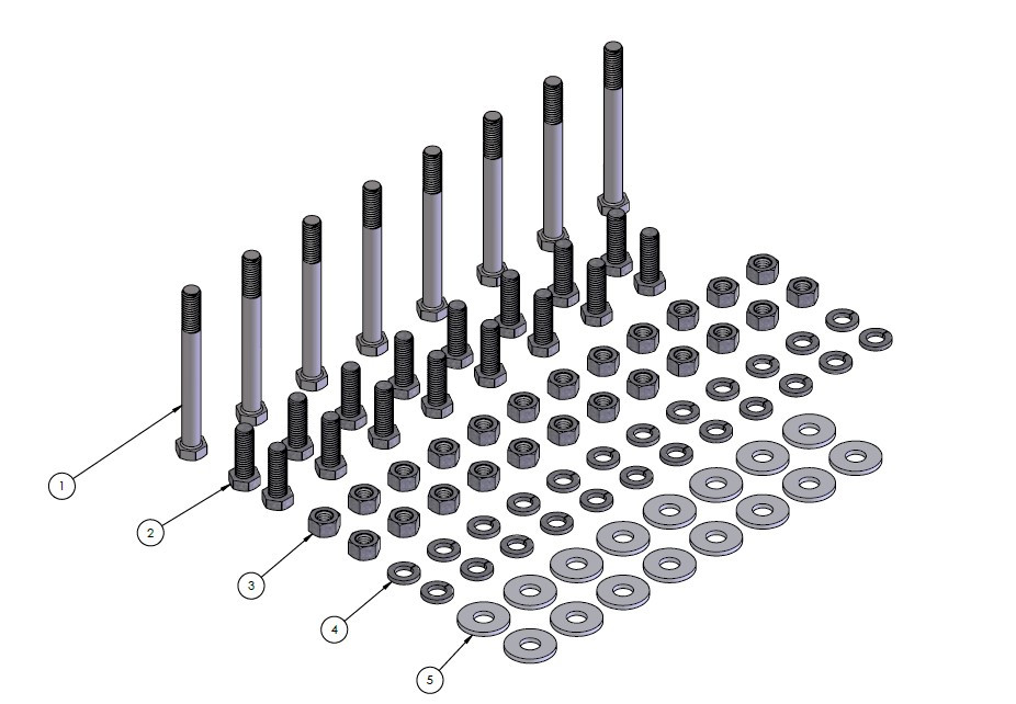 Hardware Kit - HARDWARE PONTOON PADS 2020