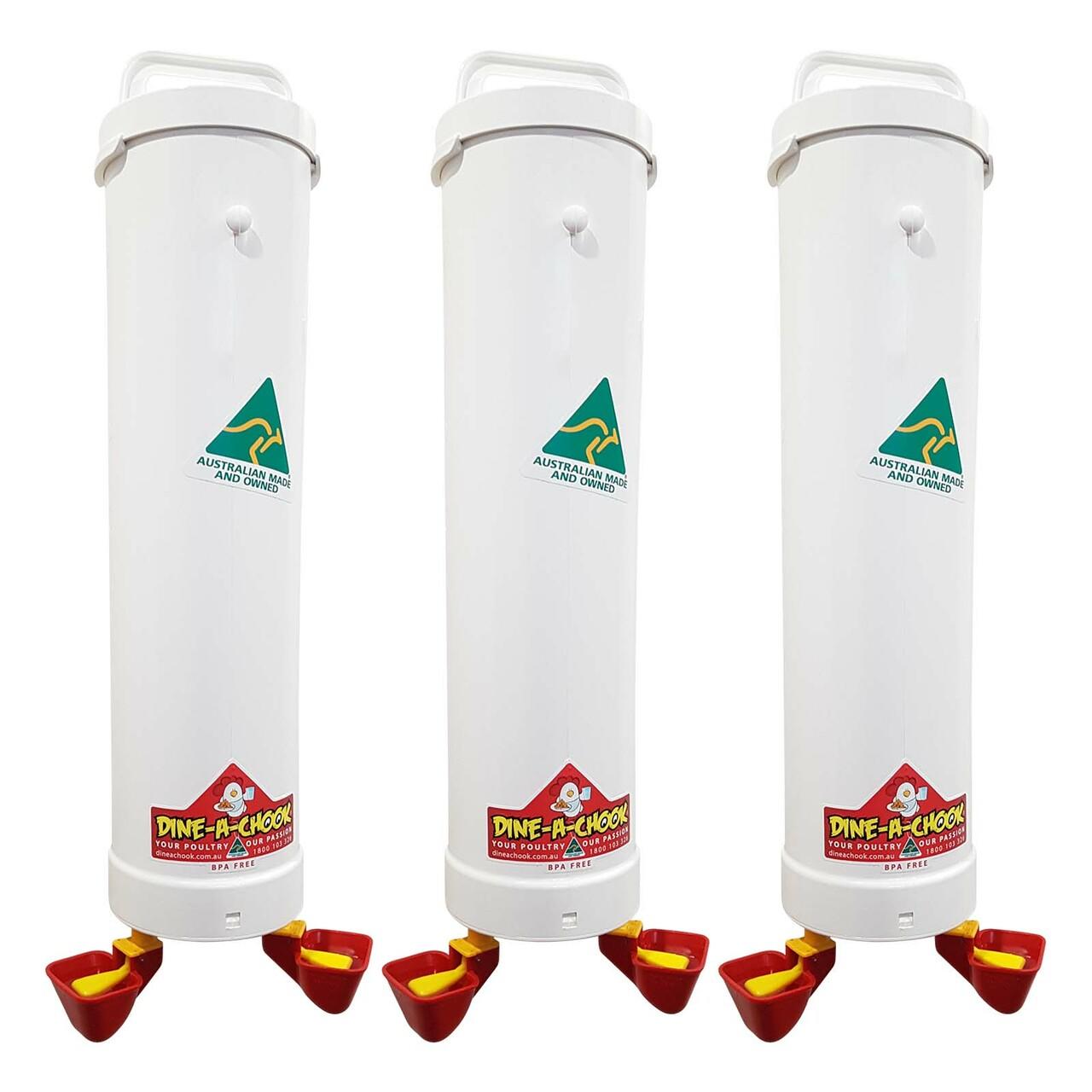 Dine a Chook Chicken Drinker Pack with 6 Lubing Cups · Fast Delivery