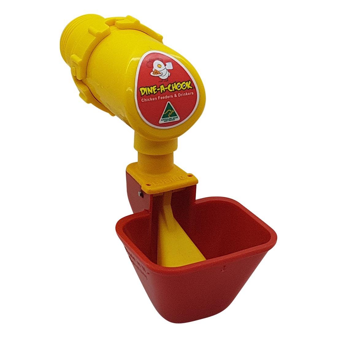 Single outlet Lubing Cup for plastic Drum Drinkers · Dine a Chook