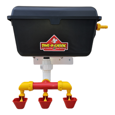 Dine-A-Chook Triple Cup Drinker — Automatic 3-Outlet System