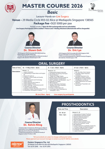 Master Basic Course 2026 (2nd intake) by OMFP & Dr. Kelvin Khng