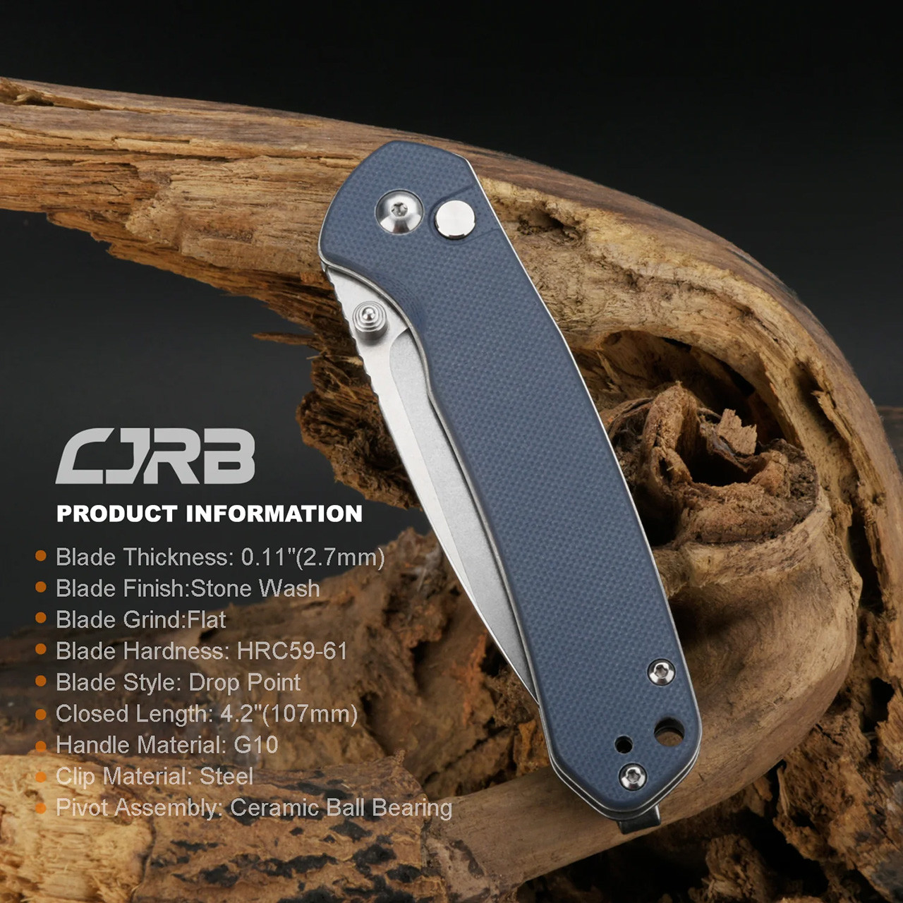 CJRB Pyrite Grey G10 - J1925-GY | House of Knives Canada