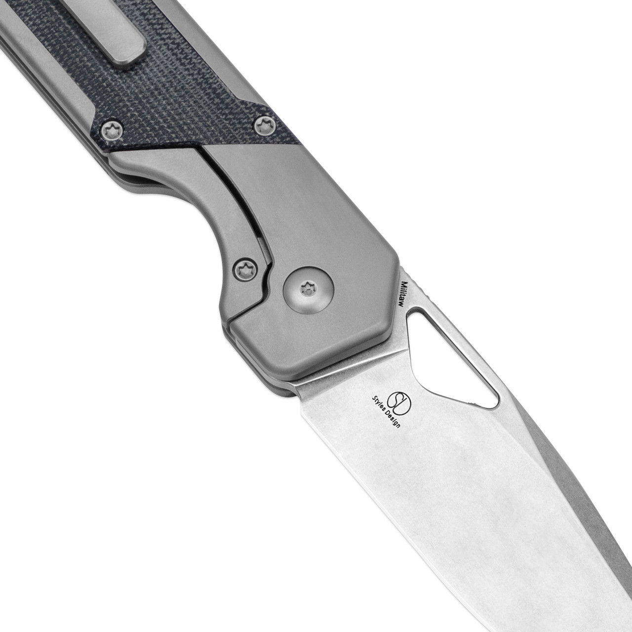 Kizer Militaw Micarta Titanium - Ki3634A1 | House of Knives Canada