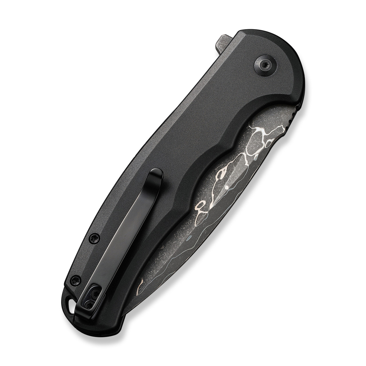 CIVIVI Button Lock Praxis Aluminum Black Damascus Clad - C18026E-DS1 ...