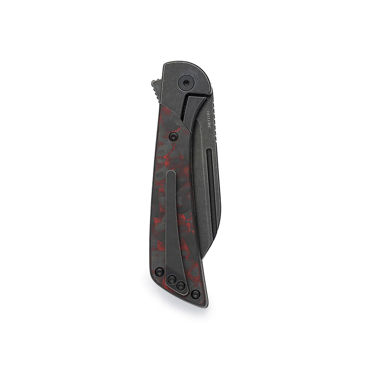 Finch Knife Co Hellfire Sabotage Red Shredded Carbon Fiber - HE140 ...