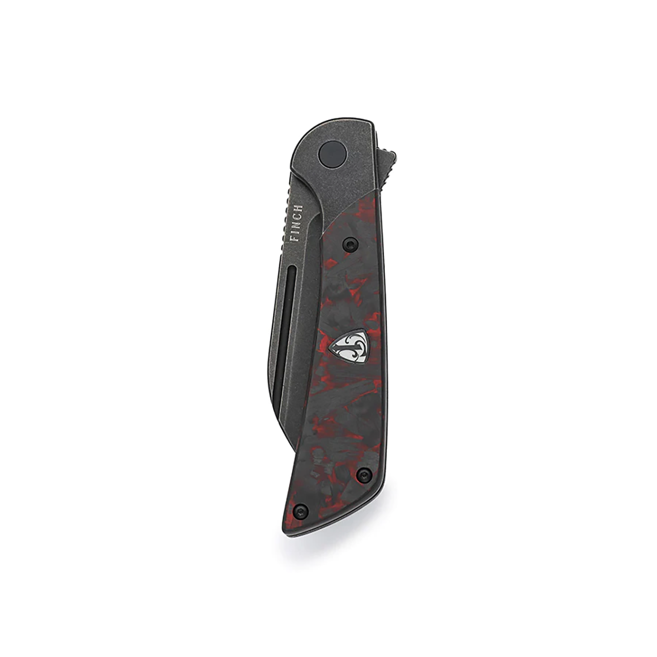 Finch Knife Co Hellfire Sabotage Red Shredded Carbon Fiber - HE140 ...