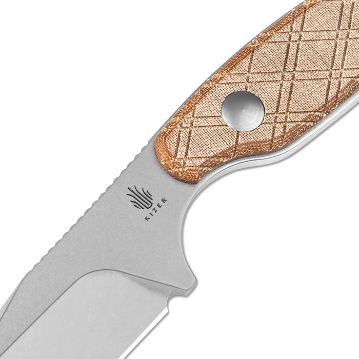 Kizer Muskrat 154CM Micarta Brown (1064C1)