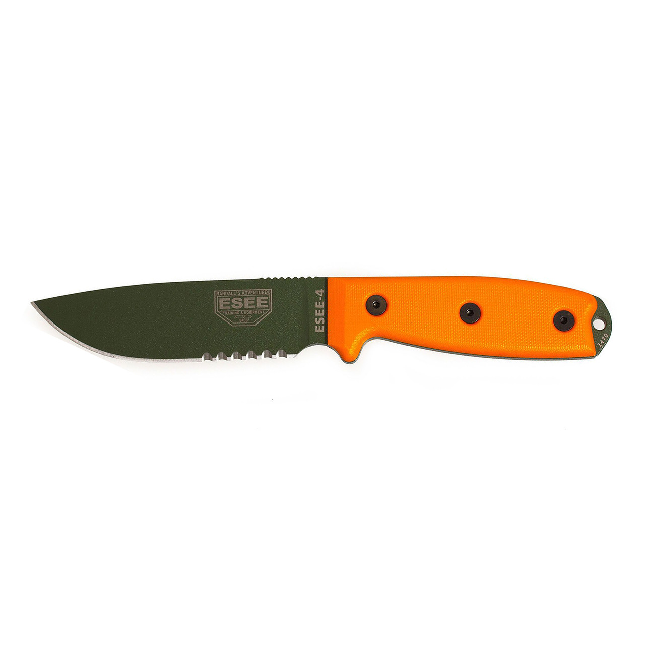 ESEE-4 OD Green Serrated Orange G10 - ESEE-4S-KO-OD | House of Knives ...