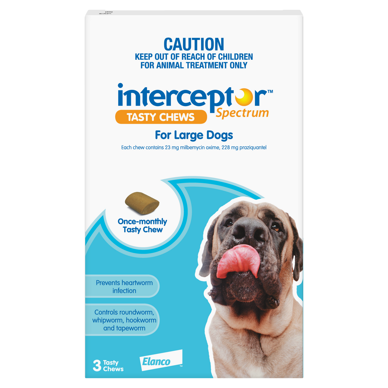 Interceptor Spectrum Chews Large Dog Blue - PetO