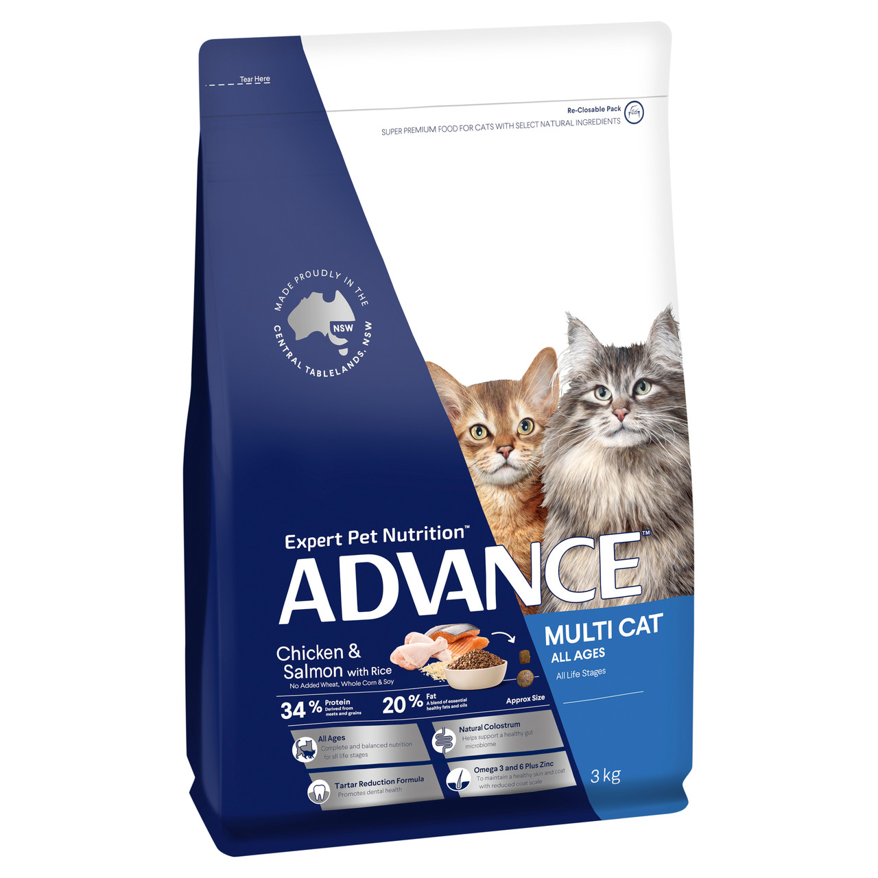 Advance Adult Multi Cat Dry Food Chicken & Salmon | PetO