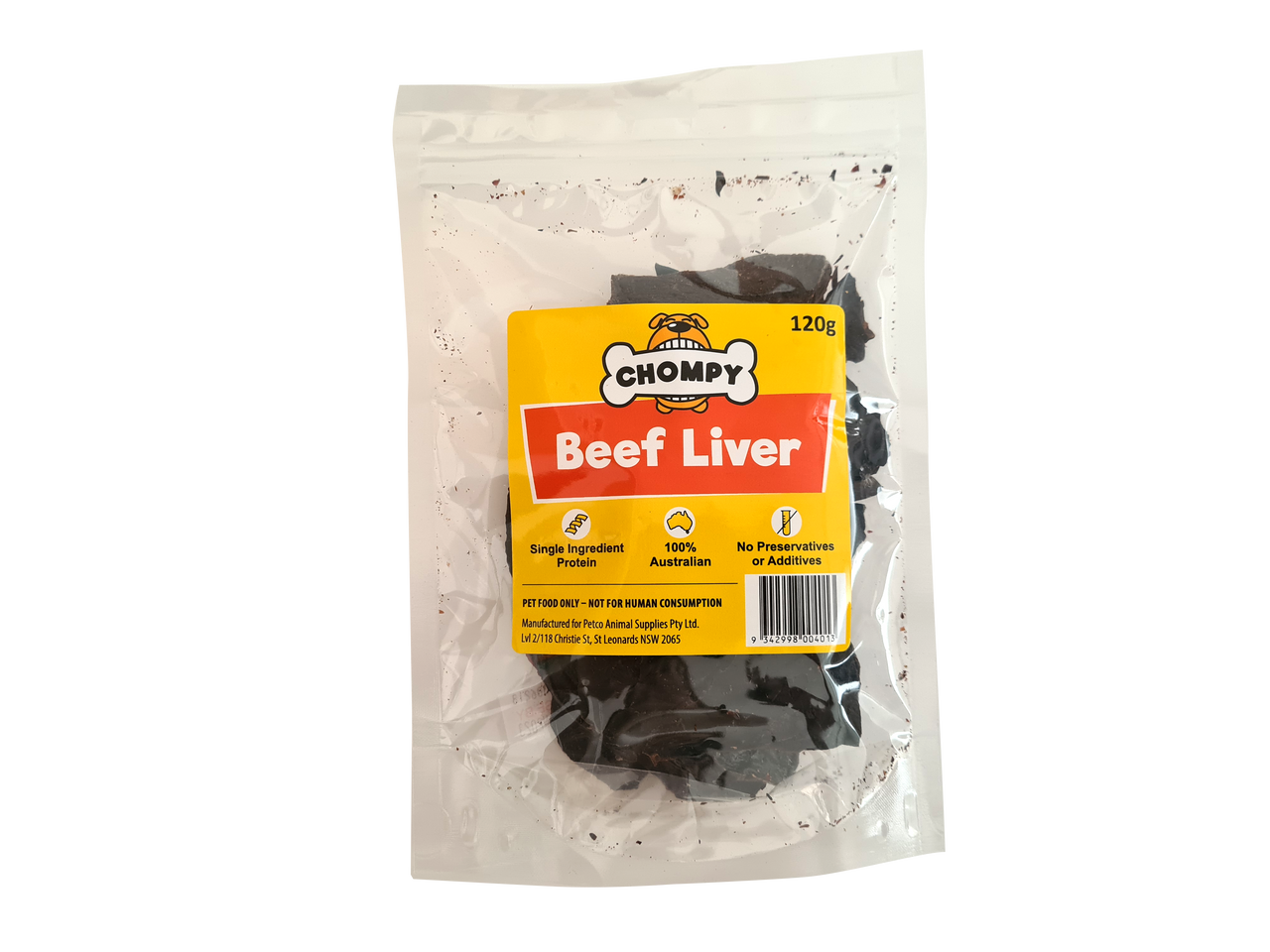 CHOMPY Beef Liver Thin Dog Treats | Dog Treats | PetO