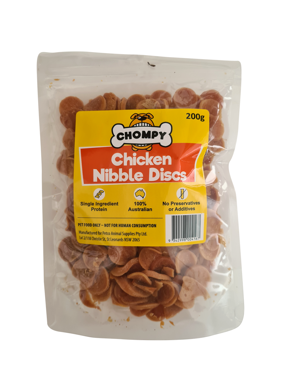 CHOMPY Chicken Nibble Discs Dog Treats | PetO