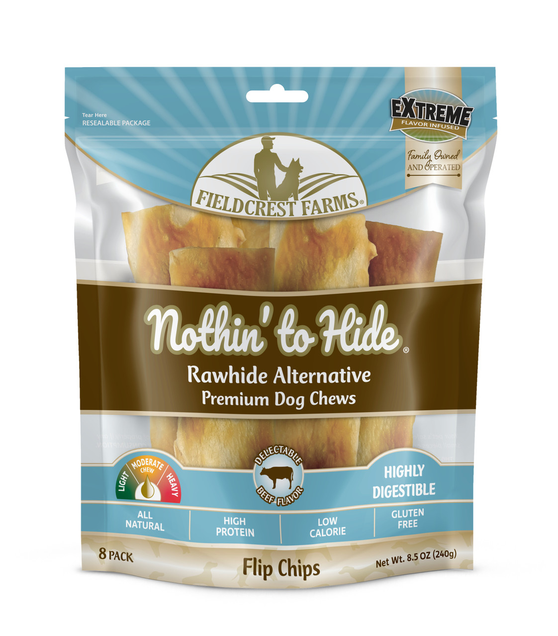 Nothin' to Hide Flip Chips Beef Dog Treats