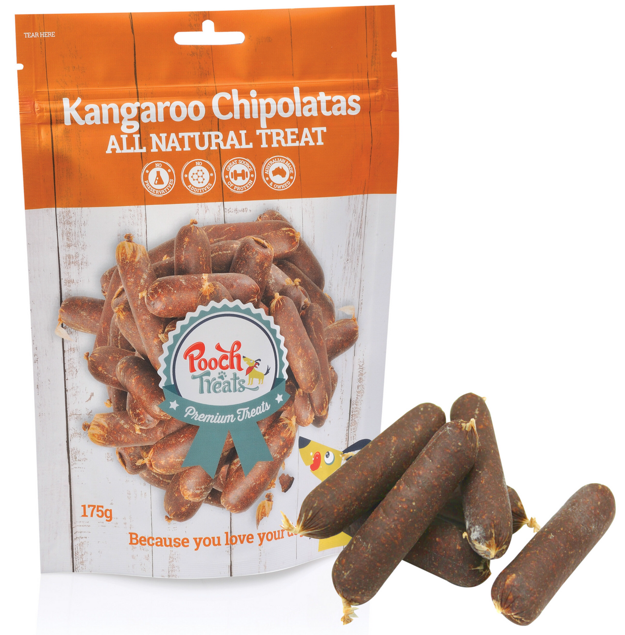 Pooch Treats Kangaroo Chipolatas Dog Treat