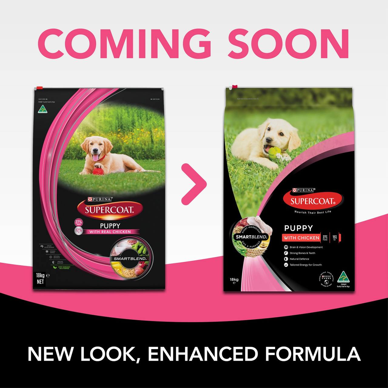 Supercoat Puppy Chicken Dry Dog Food 18kg