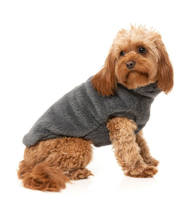 FuzzYard Turtle Teddy Dog Sweater Charcoal
