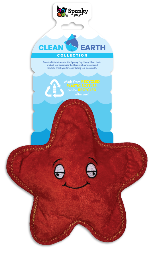 Spunky Pup Clean Earth Starfish Dog Toy