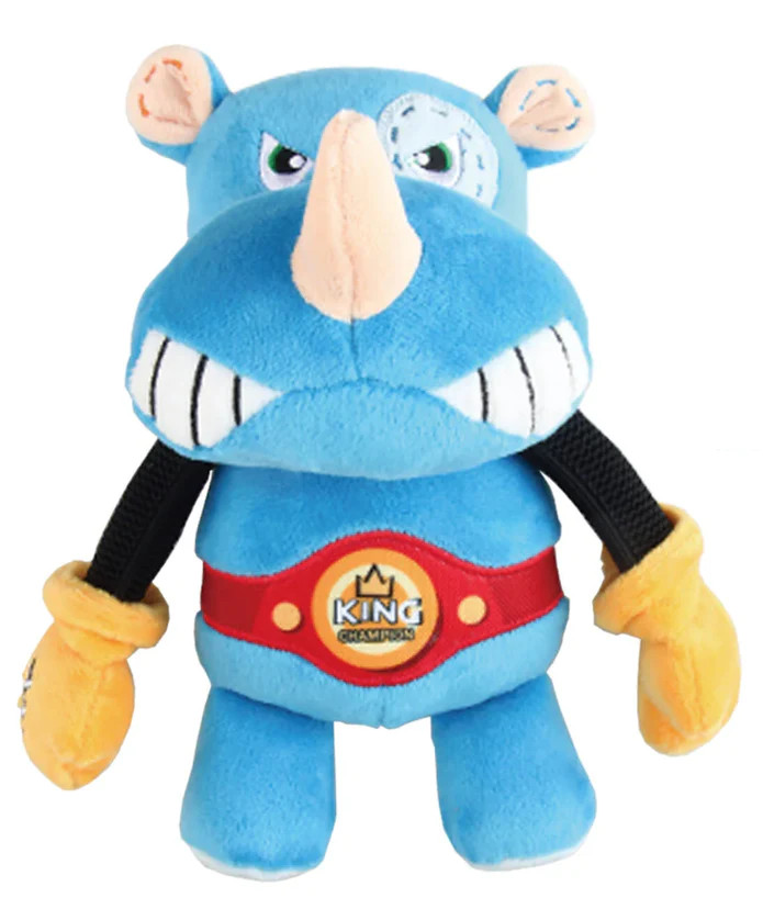 GIGwi Rock Zoo King Rhino Boxer Plush Dog Toy