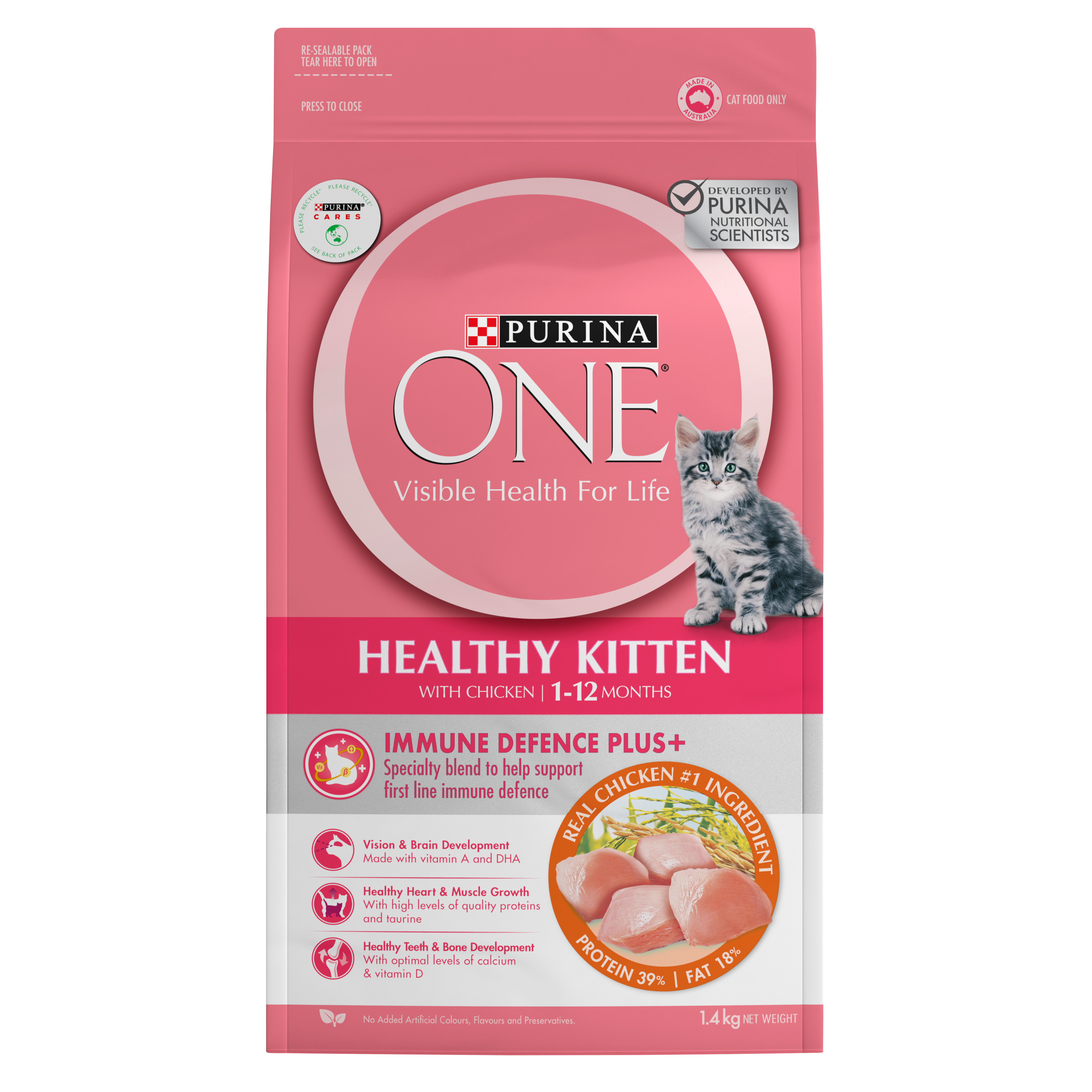 Purina One Healthy Kitten Chicken Dry Cat Food