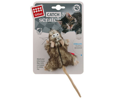 GIGwi Catch Scratch Mouse Cat Toy - PetO