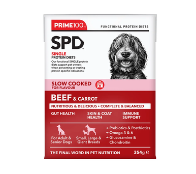 Prime 100 SPD Slow Cooked Beef & Carrot Wet Dog Food