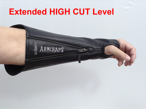 Extended High Cut-Level Arm Chaps | Black | Arm Protectors