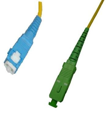 SCA-SCP-SS9: SC/APC to SC/UPC Singlemode 9/125 Simplex Fiber Patch Cord ...