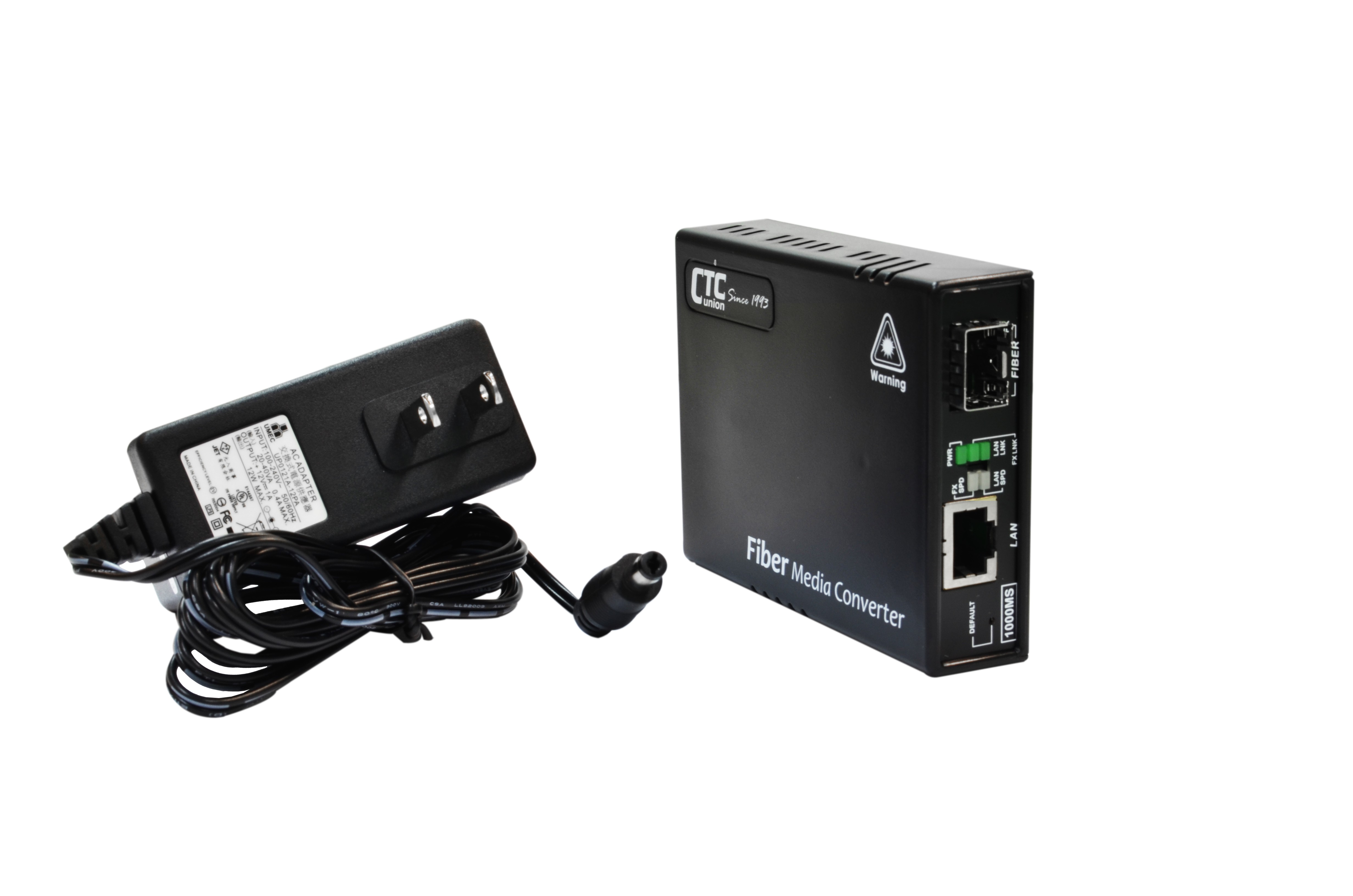FMC-1000MS web managed Gigabit Ethernet media converter with bandwidth control - Datainterfaces