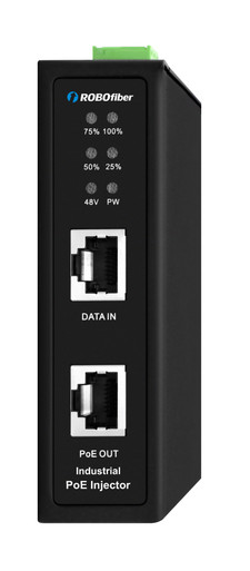 INJ-H2G5-90-12R: 2.5G Gigabit Ethernet Industrial High Power PoE ...