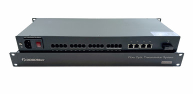 RB-16FXSFXO-ETH4 16x POTS RJ11 and 4x Ethernet data over one strand of ...