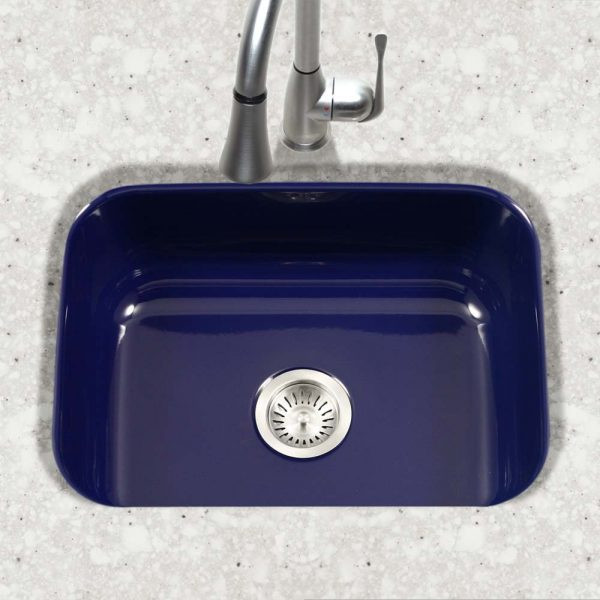 Houzer Porcela 23" Porcelain Enamel Steel Undermount Single Bowl ...