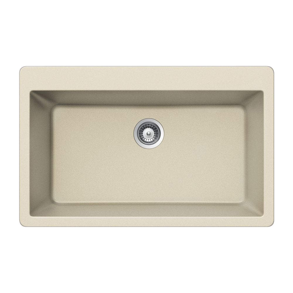 33" x 22" Granite Composite Topmount Large Single Bowl Kitchen Sink