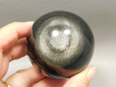 Silver Sheen Sphere 2.2 inch Gemstone Chatoyant Stone 55 mm Ball #Os1 ...