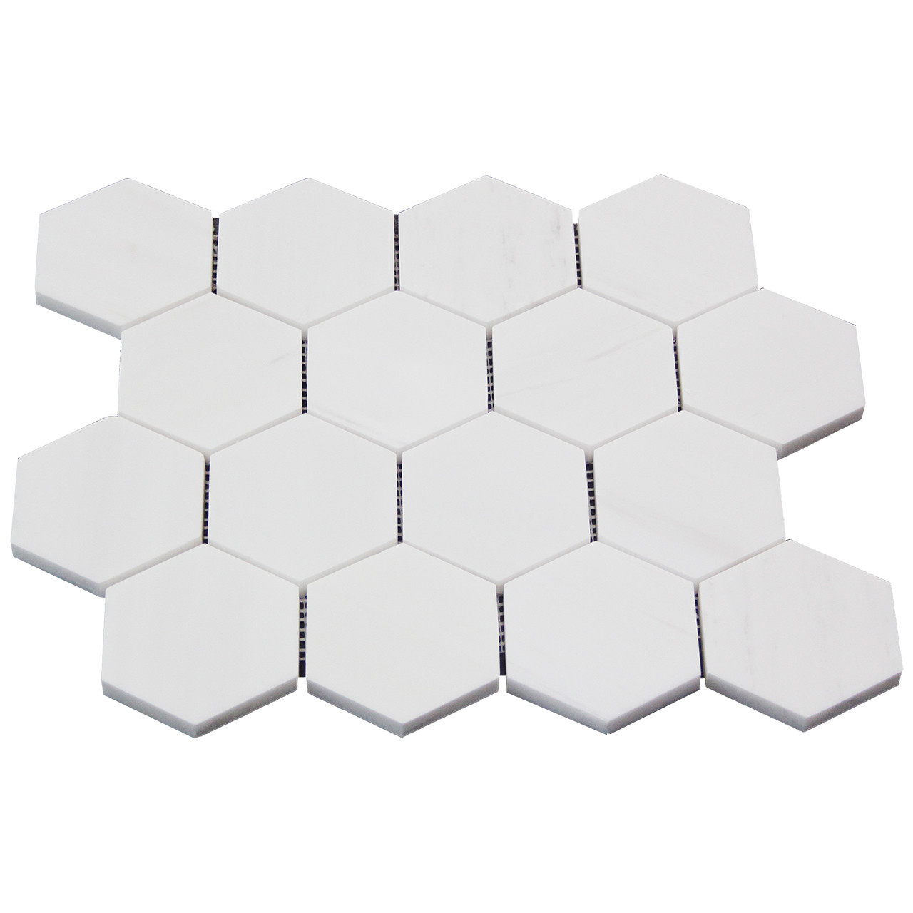 Dolomite Marble 3" Hexagon Mosaic Tile Honed
