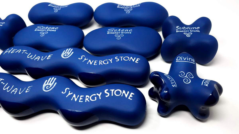 SYNERGY STONE ADVANCED Hot Stone Massage Tool Set of 10 Lapis Natural ...