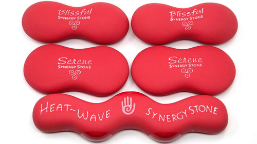 SYNERGY STONE CORE Hot Stone Massage Tool Set of 5 Flame Natural-Matte ...
