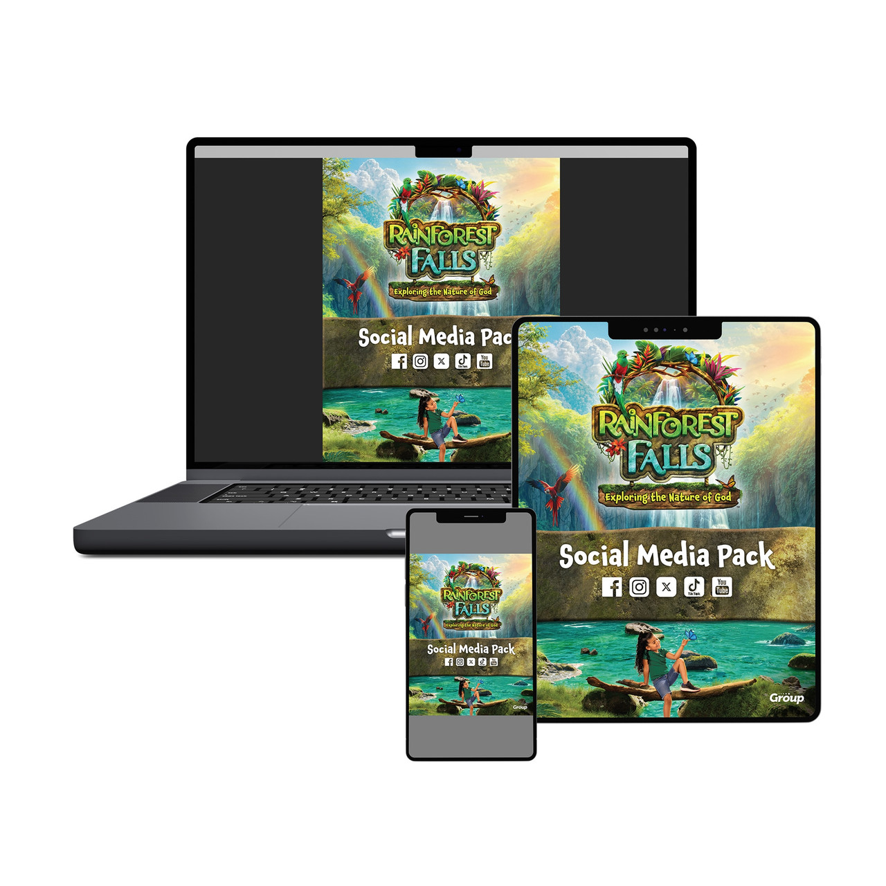 Rainforest Falls VBS Bible Point Posters (set of 6) (22" x 34") | Group