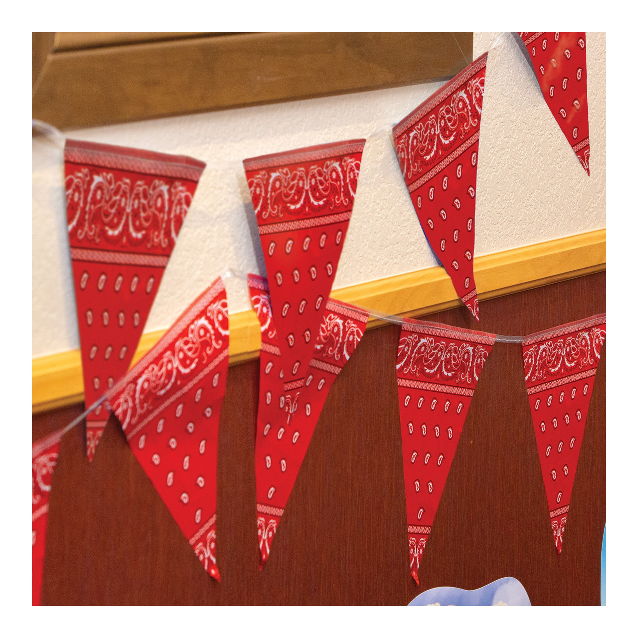 Red Bandanna Pennant Banner | Group