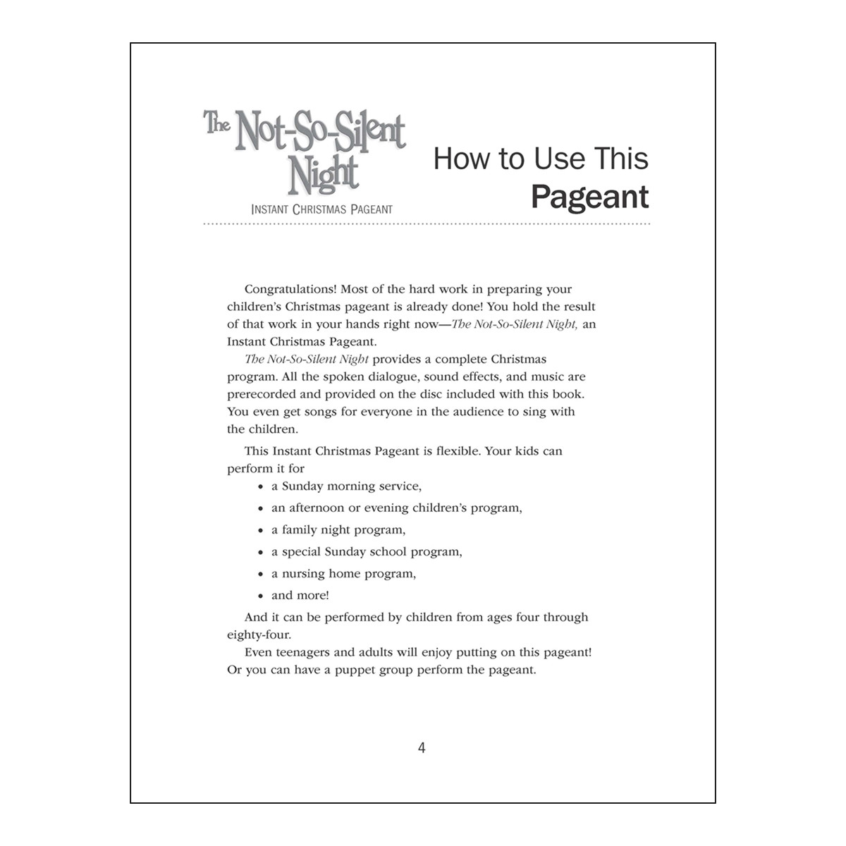 The Not-So-Silent Night: Instant Christmas Pageant (Just add kids!) | Group